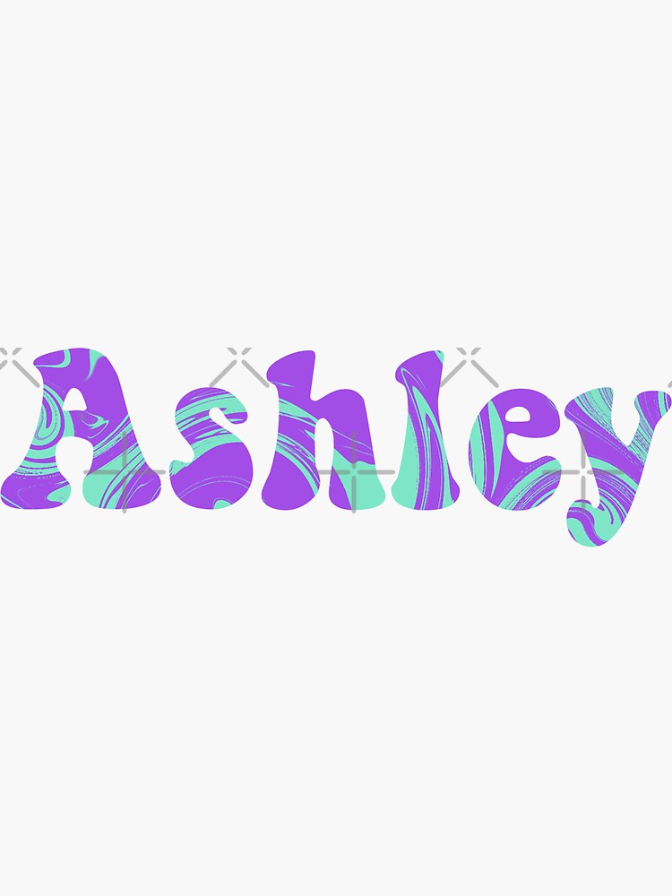 "Ashley name " Sticker for Sale by teknoshop | Redbubble
