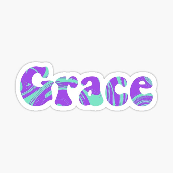"Grace name " Sticker for Sale by teknoshop | Redbubble