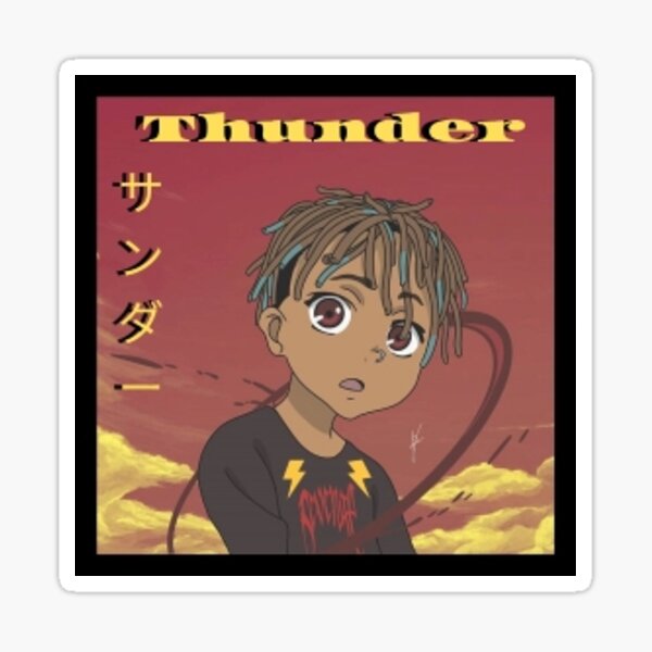 "Thunder by JuiceWrld" Sticker for Sale by zareefrj | Redbubble