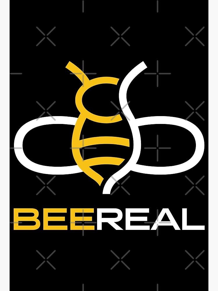 "Beereal Merch Bee Real Logo" Poster for Sale by BenRyme | Redbubble