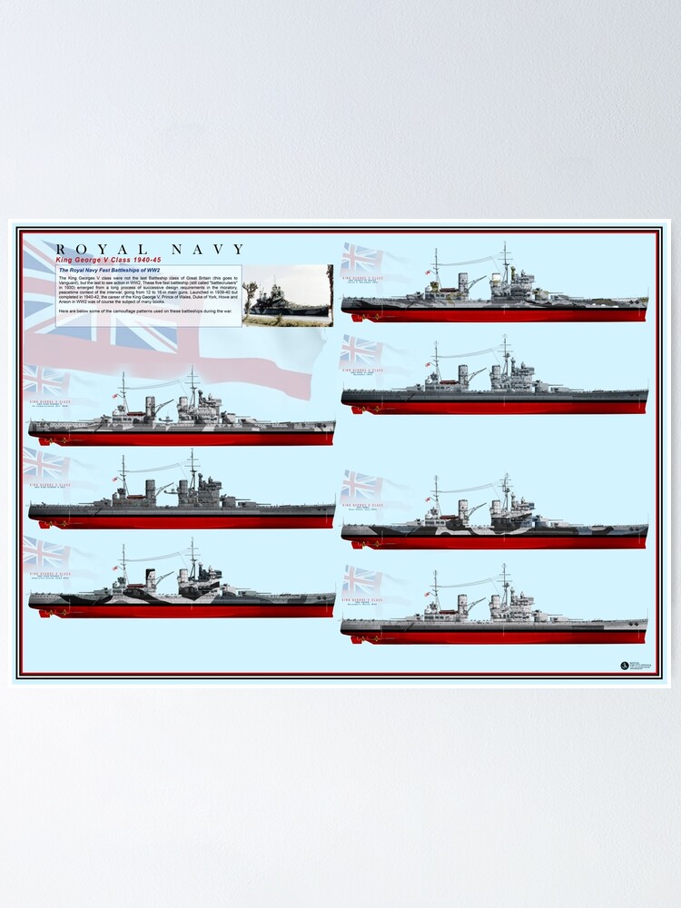 "King George V class Battleship Poster" Poster for Sale by ...