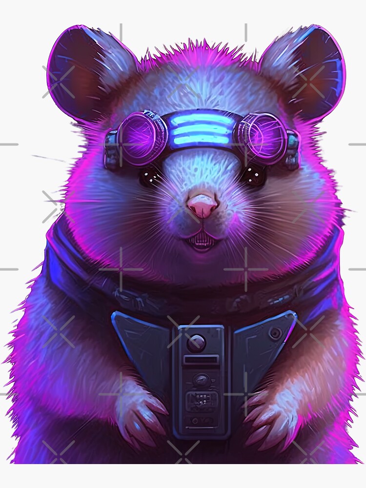 "Cool hamster" Sticker for Sale by AnimalArtPhotos | Redbubble