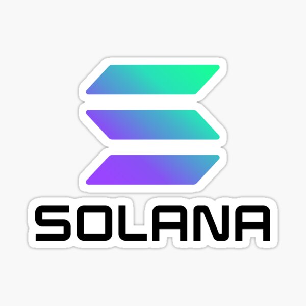 "Solana SOL Crypto Altcoin - Clean Large Vertical Gradient Logo with ...