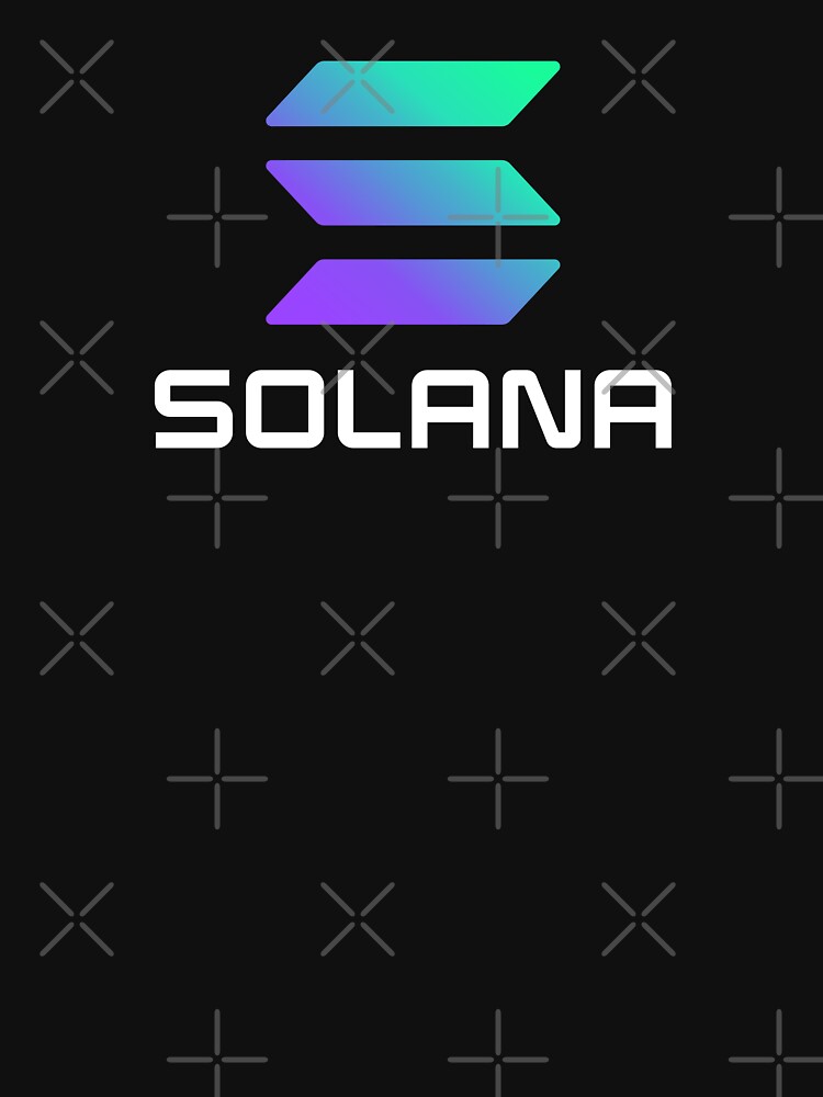 "Solana SOL Crypto Altcoin - Clean Large Vertical Gradient Logo with ...