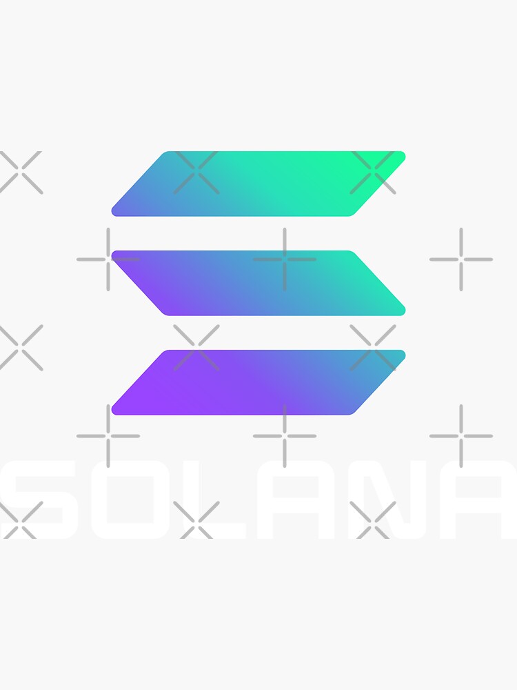 "Solana SOL Crypto Altcoin - Clean Large Vertical Gradient Logo with ...