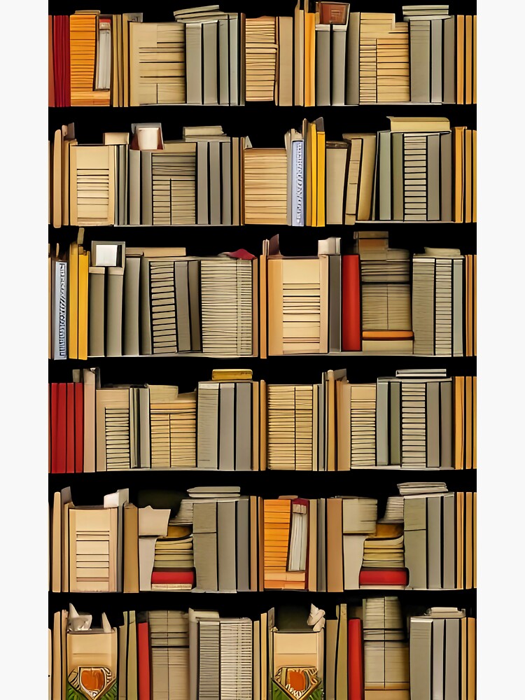 "bookcase" Sticker for Sale by OverAltruist | Redbubble