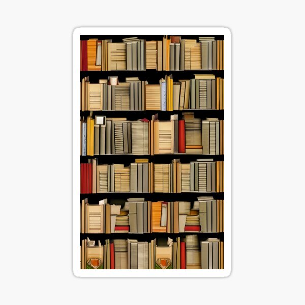"bookcase" Sticker for Sale by OverAltruist | Redbubble