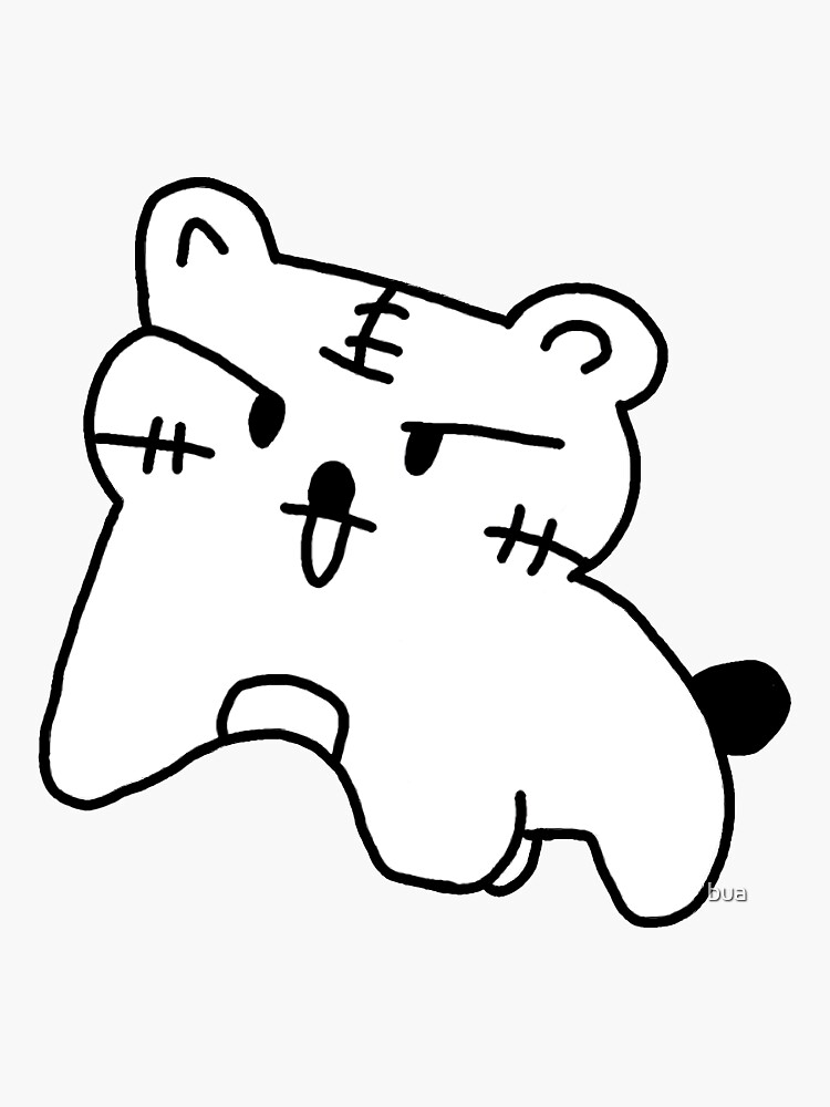 "seventeen hoshi tiger drawing " Sticker for Sale by aftrhour | Redbubble
