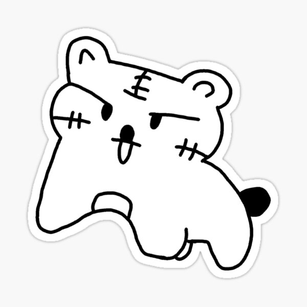 "seventeen hoshi tiger drawing " Sticker for Sale by aftrhour | Redbubble