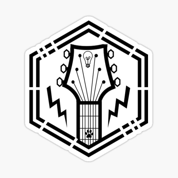 "Guitar Logo" Sticker by TakeshiTenma | Redbubble