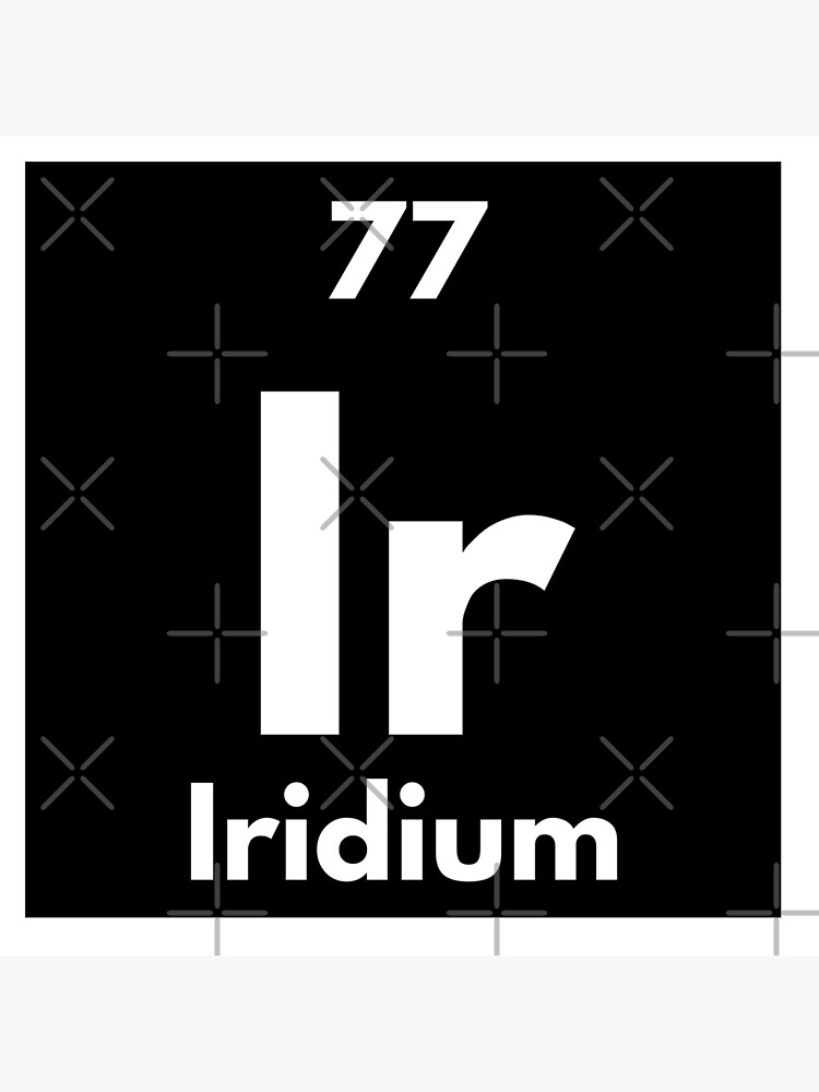 Póster «Número de elemento de tabla periódica 77 Ir iridio» de ...