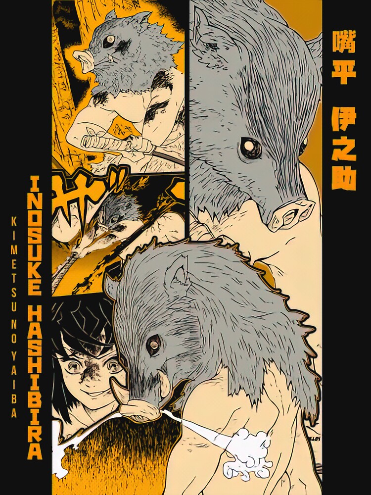 "Inosuke Hashibira Demon Slayer Manga Panel" T-shirt for Sale by ...