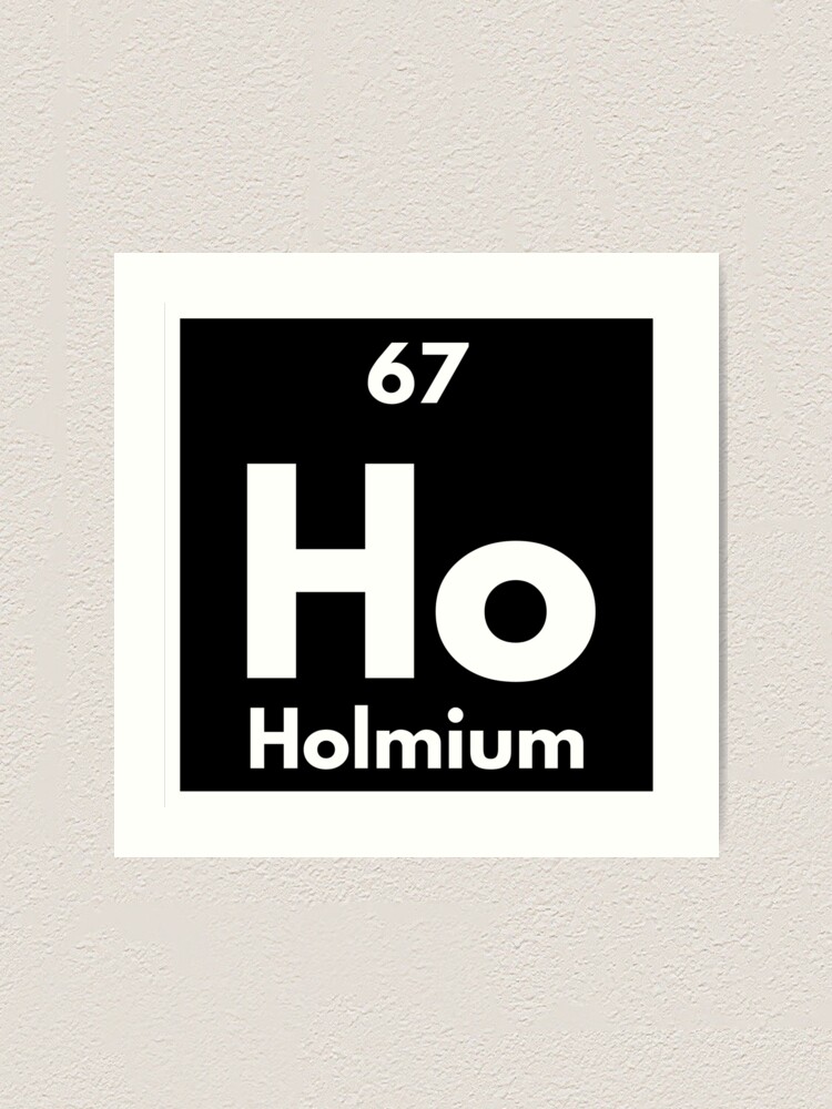 "Periodic Table element number 67 Ho Holmium" Art Print for Sale by ...