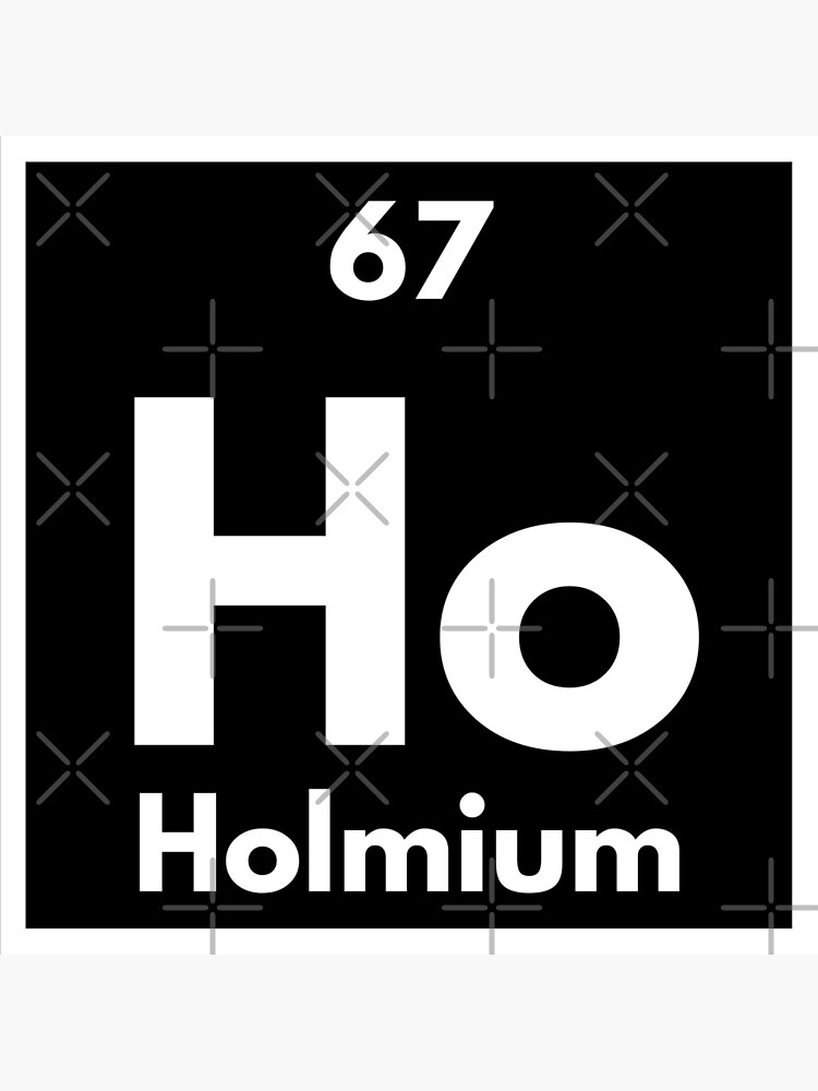 Póster «Número de elemento de tabla periódica 67 Ho Holmium» de ...