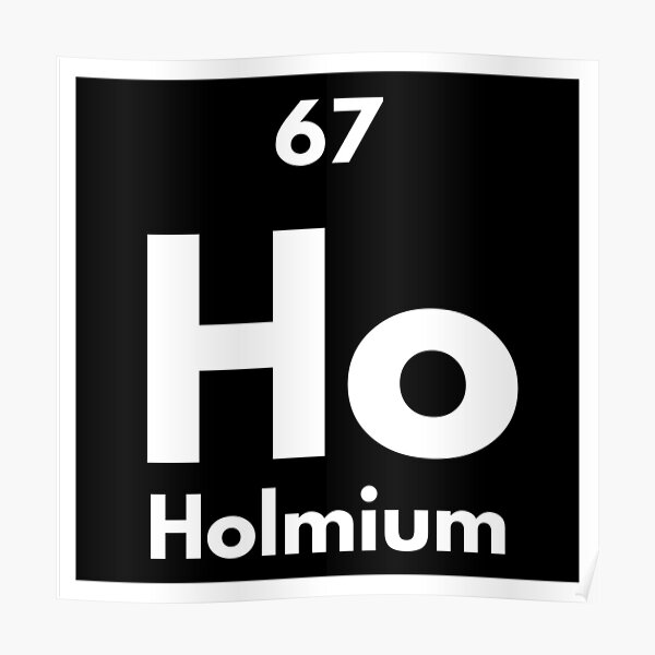 Póster «Número de elemento de tabla periódica 67 Ho Holmium» de ...