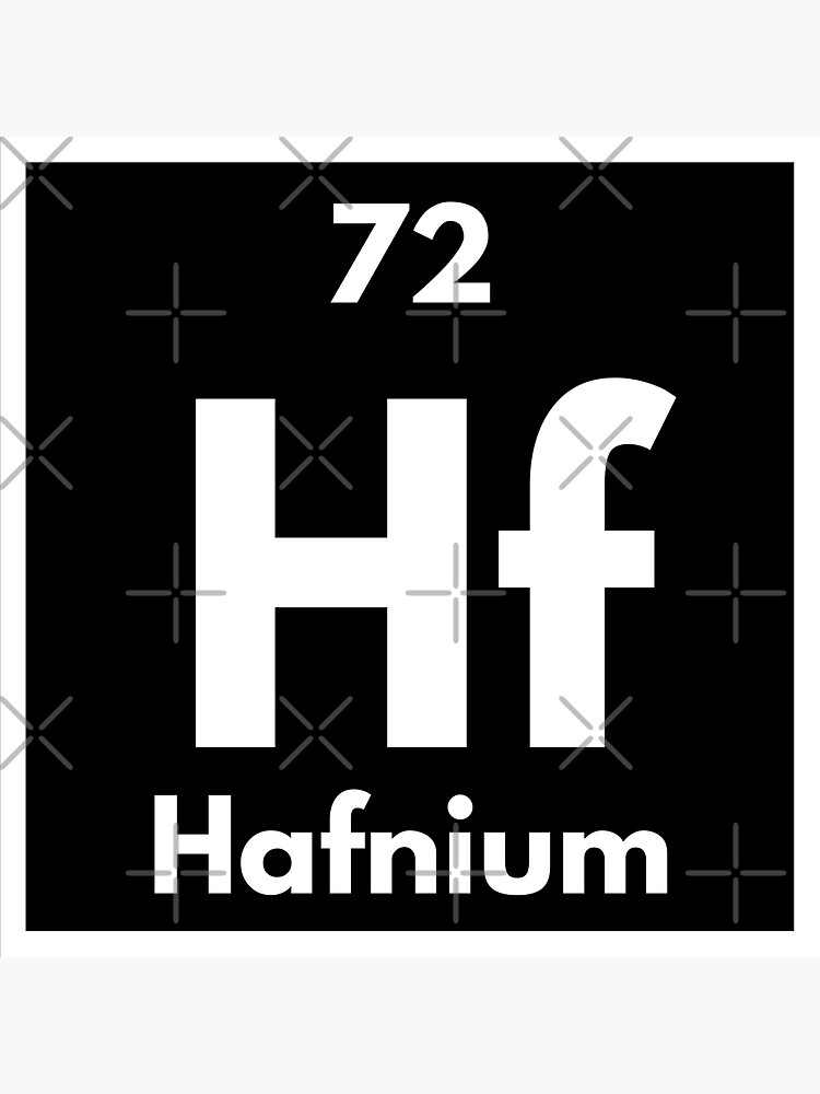 "Periodic Table element number 72 Hf Hafnium" Sticker for Sale by ...