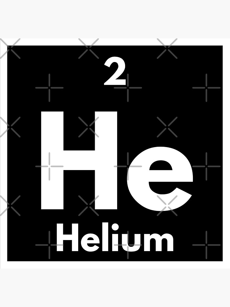 "Periodic Table element number 2 He Helium" Sticker for Sale by ...