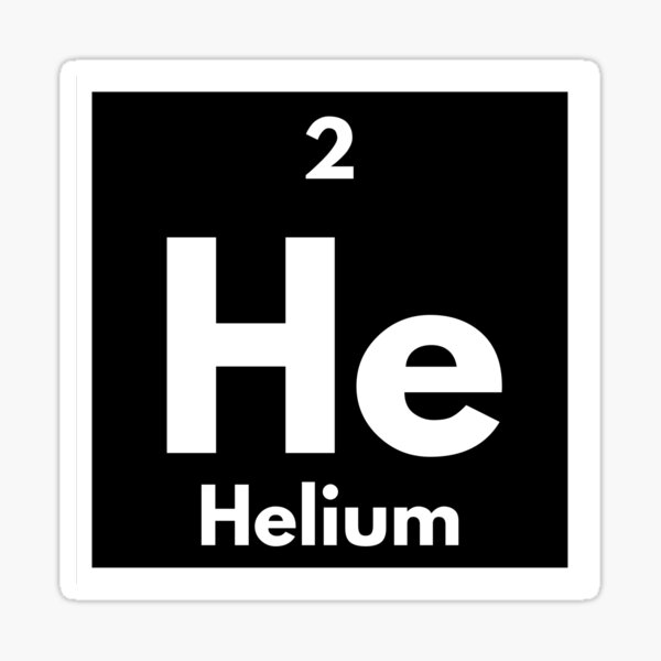 "Periodic Table element number 2 He Helium" Sticker for Sale by ...