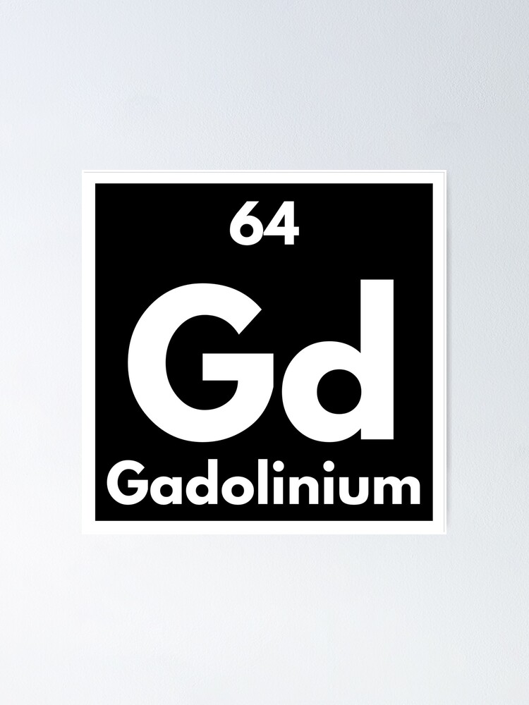 Póster «Número de elemento de tabla periódica 64 Gd Gadolinio» de ...