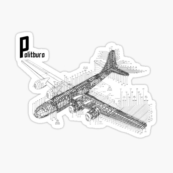 "B-29 Schematic: Superfortress" Sticker for Sale by PolitburoDesign ...