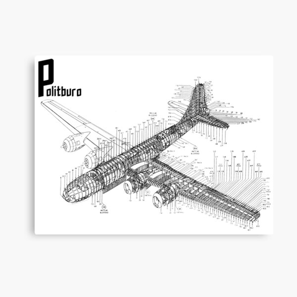 "B-29 Schematic: Superfortress" Canvas Print by PolitburoDesign | Redbubble