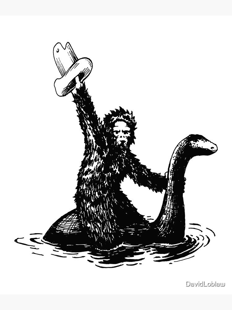 Bigfoot Riding Loch Ness Monster Bigfoot Riding On Nessie Loch Ness