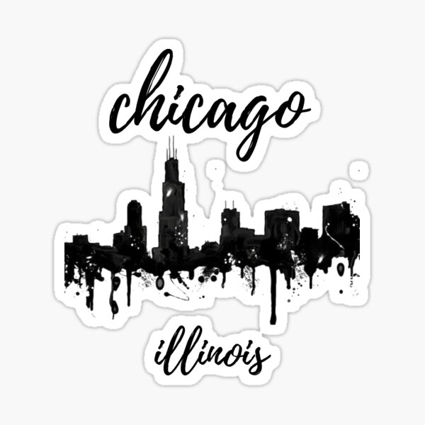 "chicago city, illinois " Sticker for Sale by AG4ART | Redbubble