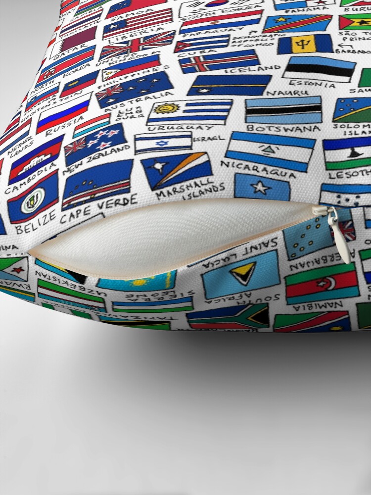 "World Flags" Pillow for Sale by Nathan Dirienzo | Redbubble
