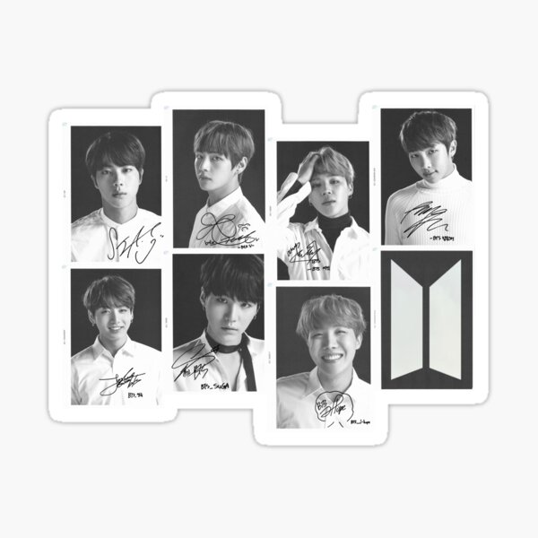 "bts photo" Sticker for Sale by desrosiers | Redbubble