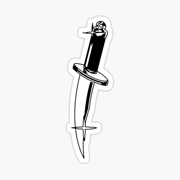 "Black and White Knife Tattoo" Sticker for Sale by Cesarcali | Redbubble