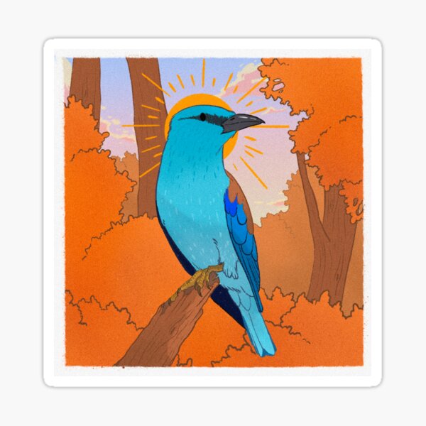 "European roller" Sticker for Sale by MrMackerel | Redbubble