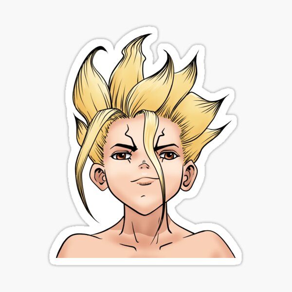 "Dr Stone Senku FanArt" Sticker for Sale by mesange-art | Redbubble