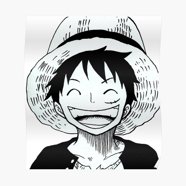 "Smiling luffy" Poster for Sale by Daerohel | Redbubble