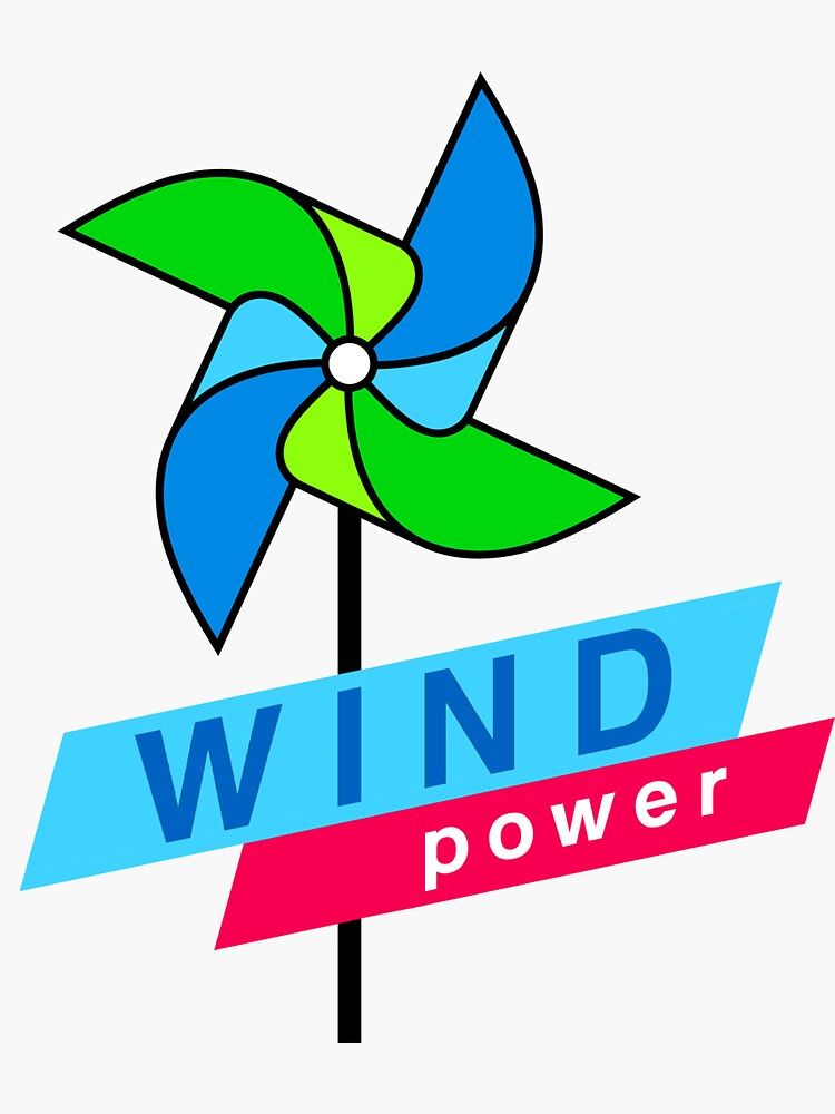 "Wind Power (flags) original design" Sticker for Sale by pop-and-bee ...