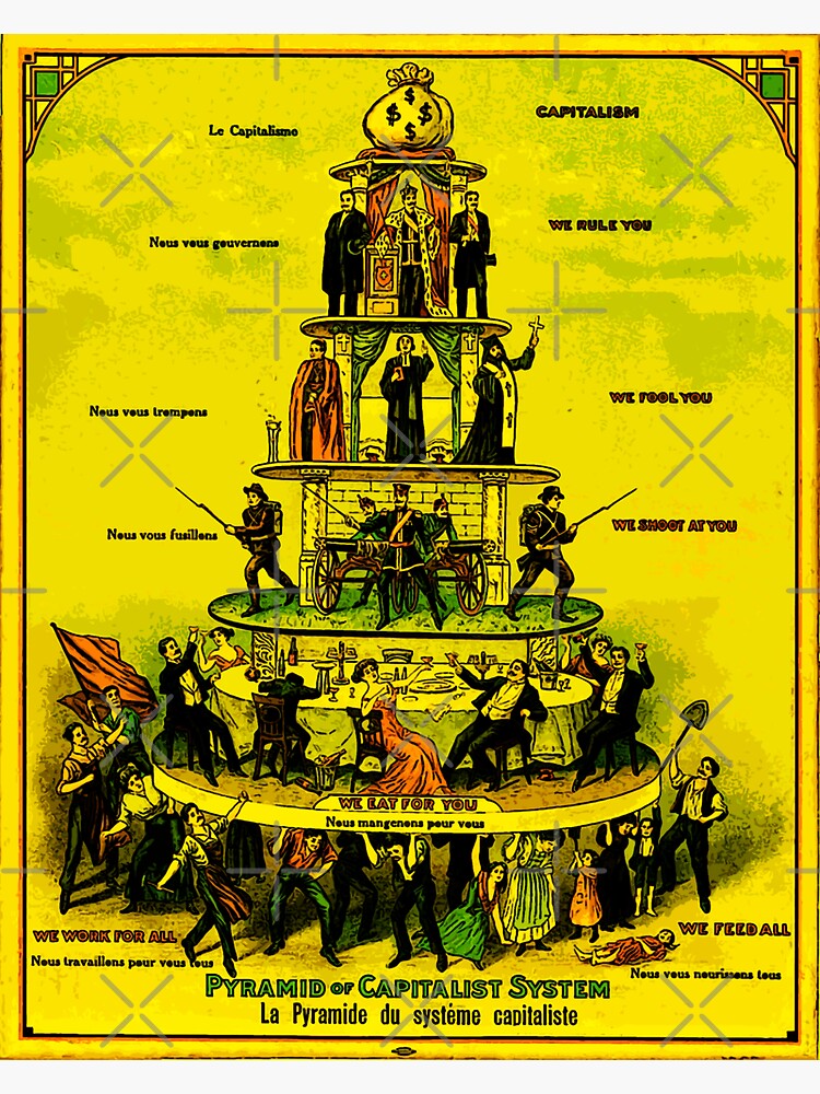 "Pyramid system of capitalist system" Sticker for Sale by ...