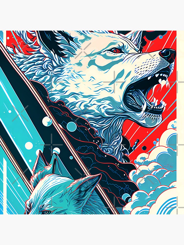 "Wolf of War 1 " Sticker for Sale by MidFantasy | Redbubble