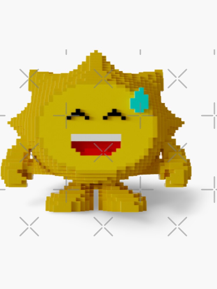 "NFT art toy "Emoji emoticon laughter from the heart". " Sticker for ...
