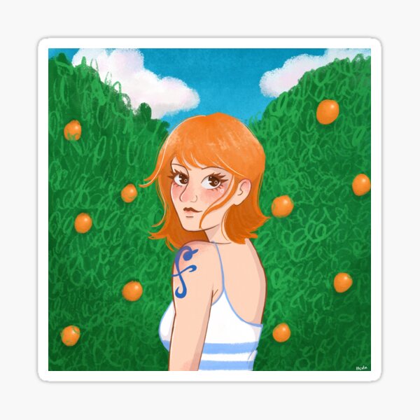 "Nami One Piece" Sticker for Sale by ltcvln | Redbubble