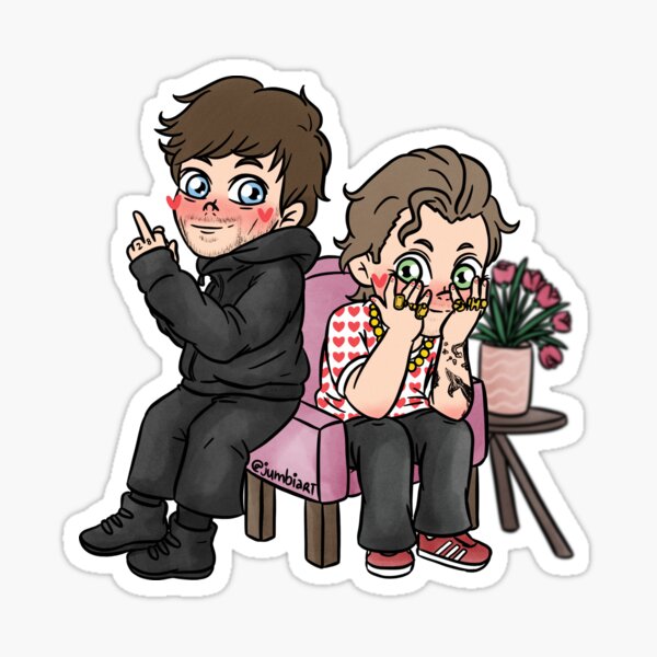 "Larry aesthetic couple" Sticker for Sale by JumbiArt | Redbubble