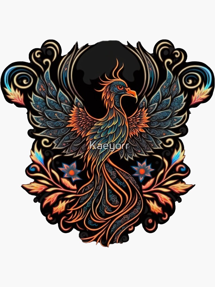"A Phoenix Flying Design" Sticker for Sale by Kaeyorr | Redbubble