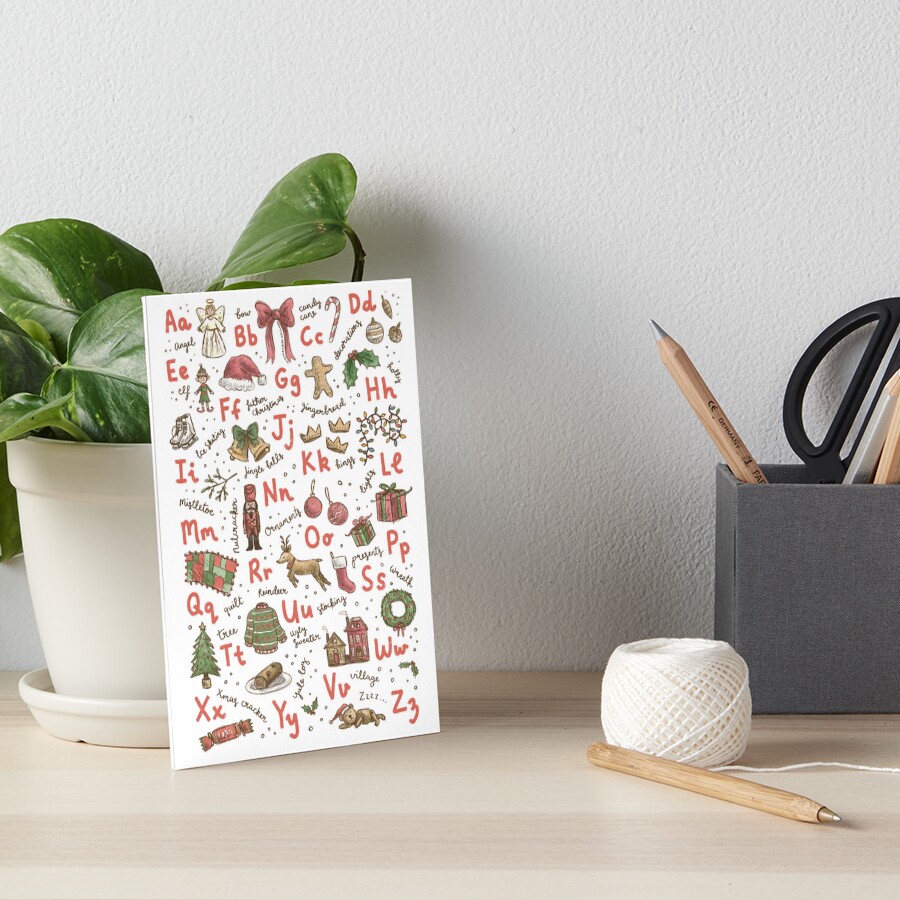 "Christmas Alphabet" Poster for Sale by thosepencils | Redbubble