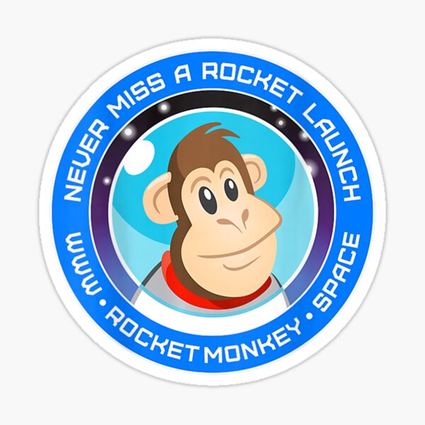 "Rocket Monkey - V2" Sticker for Sale by fabiancummings9 | Redbubble