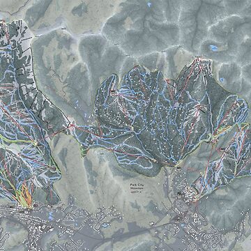 "Park City Mountain Resort Trail Map" Throw Blanket for Sale by ...