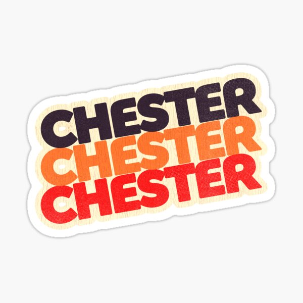 "Chester | Retro Stack" Sticker for Sale by retroready | Redbubble