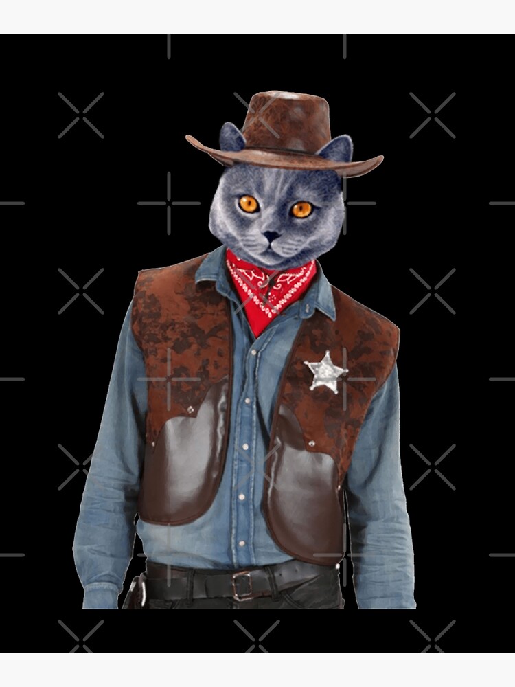 "Cowboy Cats" Poster for Sale by Moelleros | Redbubble