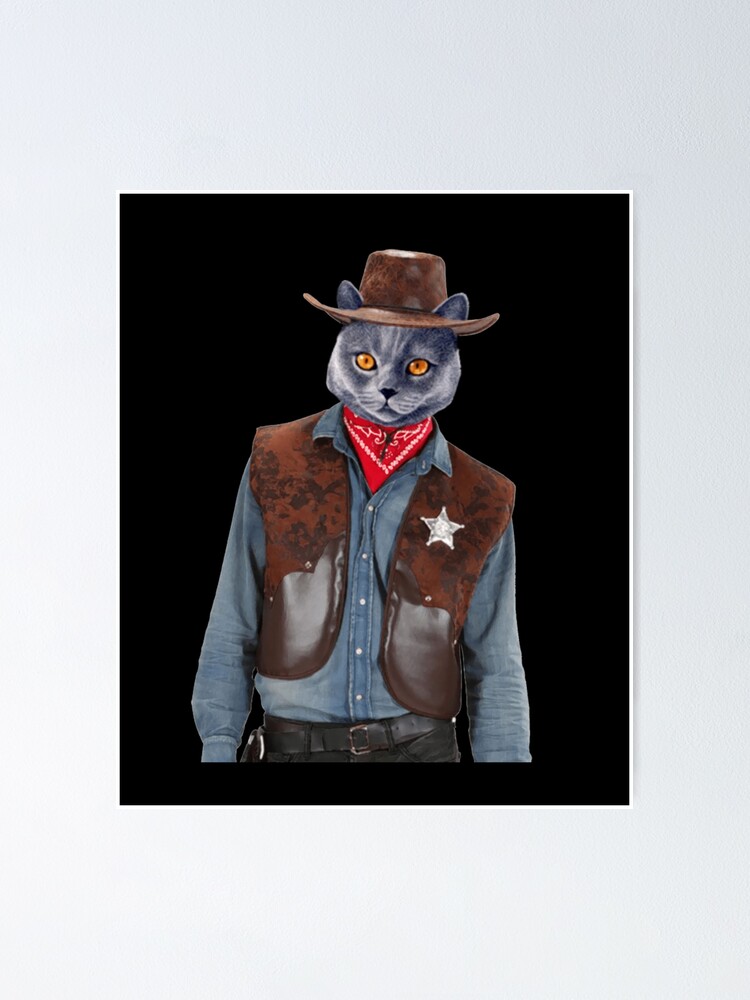 "Cowboy Cats" Poster for Sale by Moelleros | Redbubble