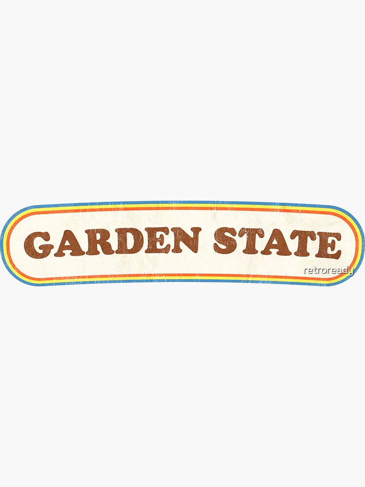 "Garden State | Retro Badge" Sticker by retroready | Redbubble