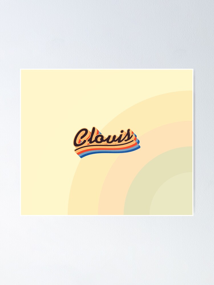 "Clovis | Retro Rainbow" Poster for Sale by retroready | Redbubble