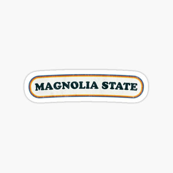 "Magnolia State | Retro Badge" Sticker by retroready | Redbubble