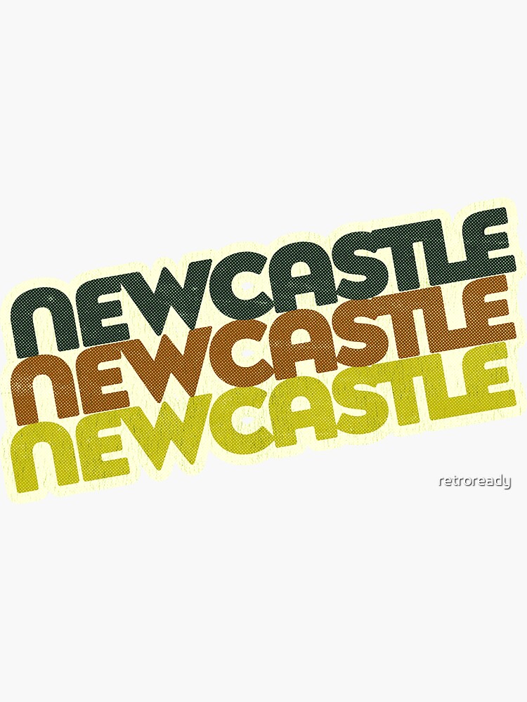 "Newcastle | Retro Stack" Sticker by retroready | Redbubble